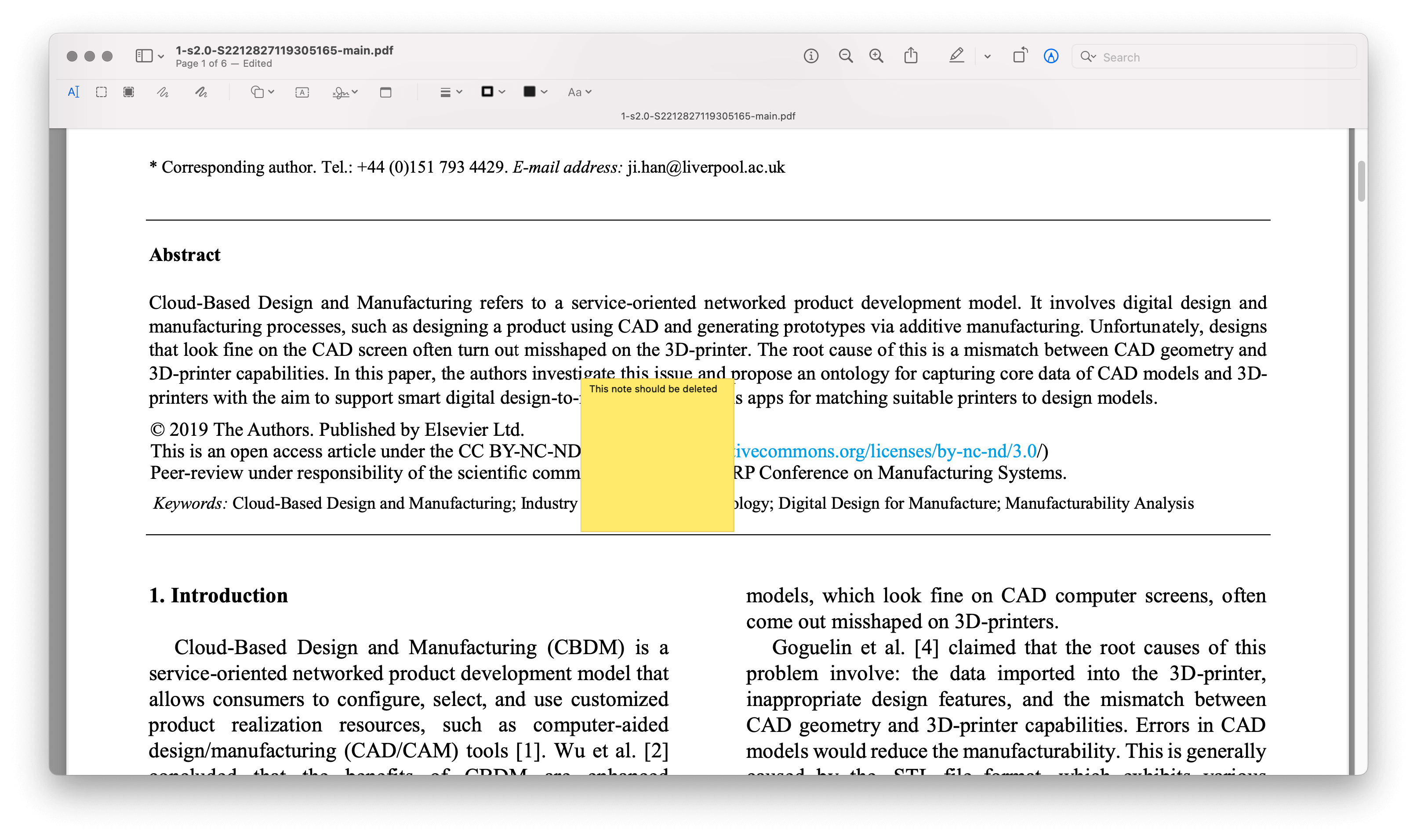 Can t Delete A Note In PDF Using Preview On MacOS Alexander Zeitler